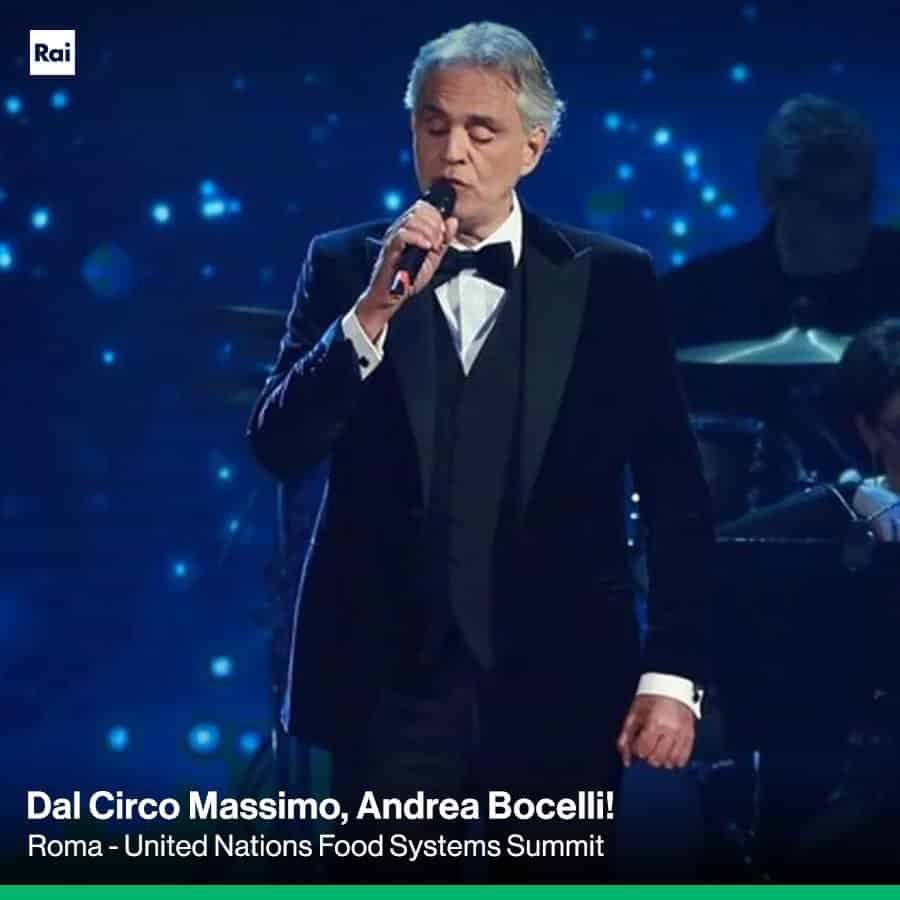 Food Systems: Bocelli, "uomo non sia avido nei confronti della Terra ...