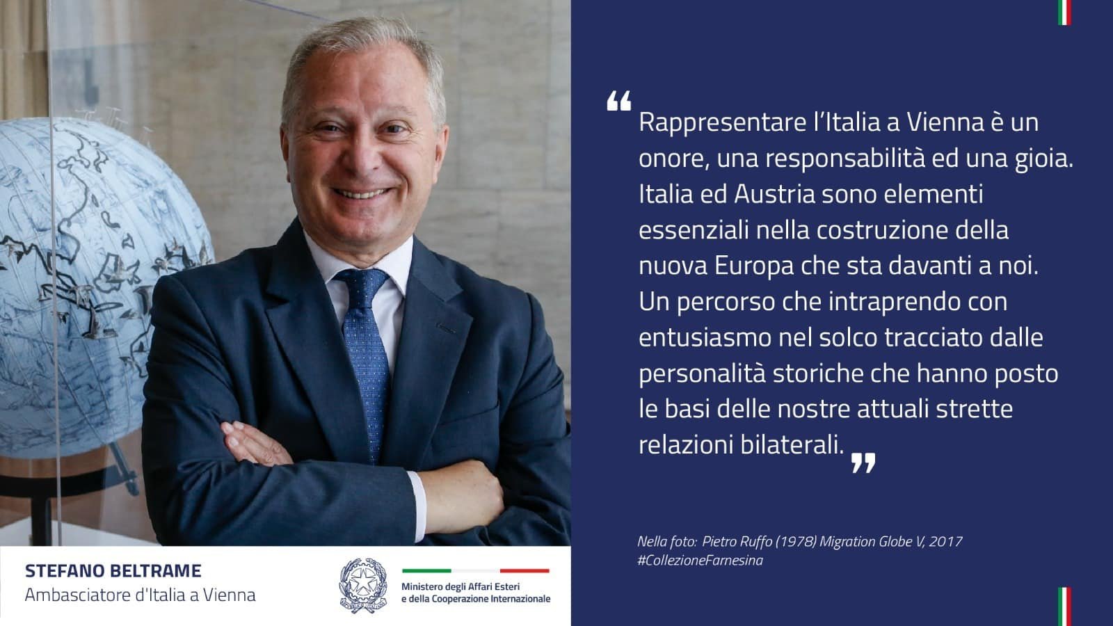 Stefano Beltrame nuovo Ambasciatore d'Italia a Vienna - Onu Italia Stefano Beltrame nuovo Ambasciatore d'Italia a Vienna - Onu Italia
